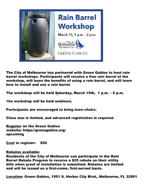 Green Gables Rain Barrel Workshop - Downtown Melbourne